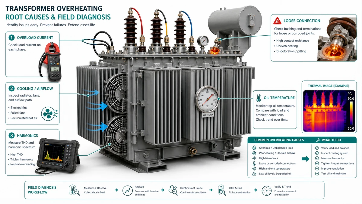 Transformer Overheating Root Causes and Field Diagnosis